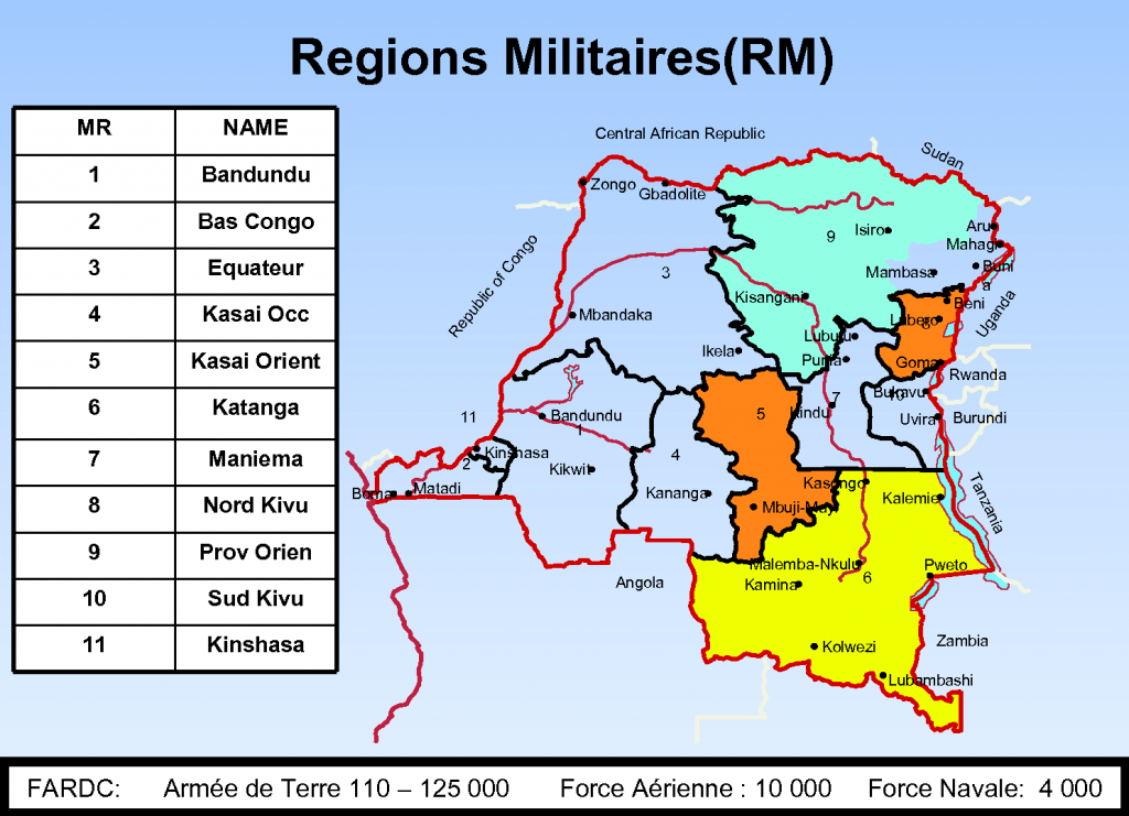 Exclusif : Les commandants des Régions militaires de la RDC - La ...